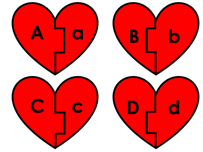 ABC Match Hearts | Made By Teachers