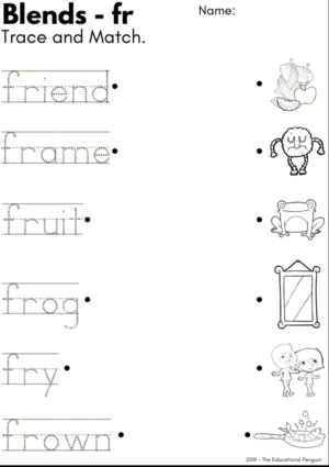 Blends Worksheet - DR, FR, FL, TR - Made By Teachers