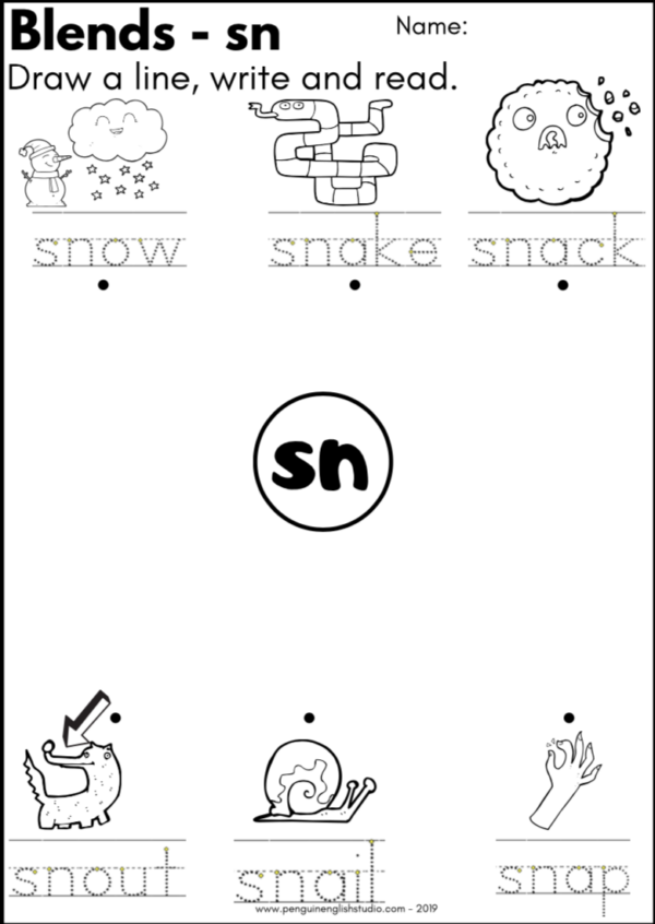 Blends - SN, SP, ST Worksheet | Made By Teachers