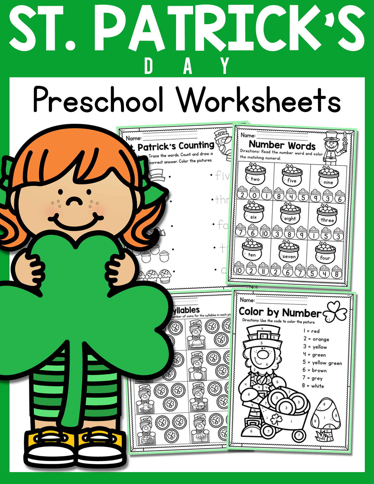 St Patrick s Day Preschool Worksheets March Made By Teachers