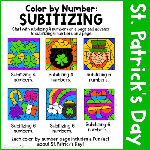 St. Patrick's Day color by number | Made By Teachers