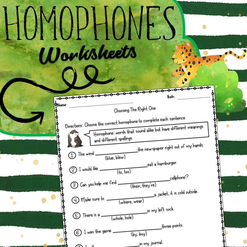Homophones Worksheets Posters and Writing Practice | Made By Teachers