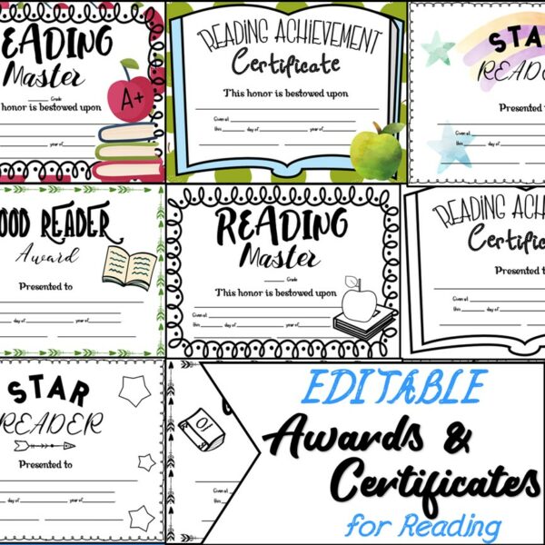Reading Certificates | Made By Teachers