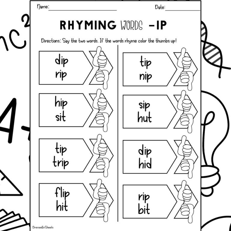 Thumbs Up Rhymes - Based on Dr. Suess Word Families | Made By Teachers