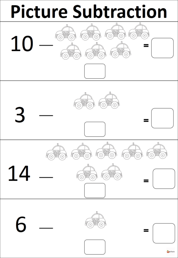 Picture Subtraction Counting Back - Made By Teachers