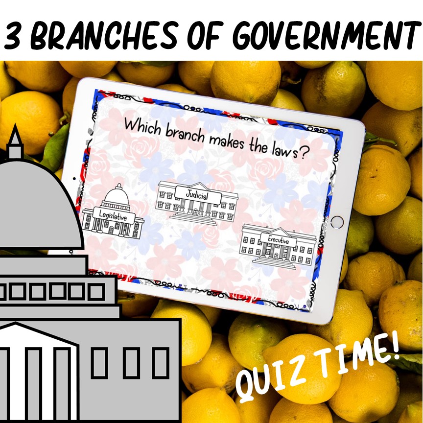 3 Branches Of Government Interactive Quiz *Distance Learning* | Made By ...