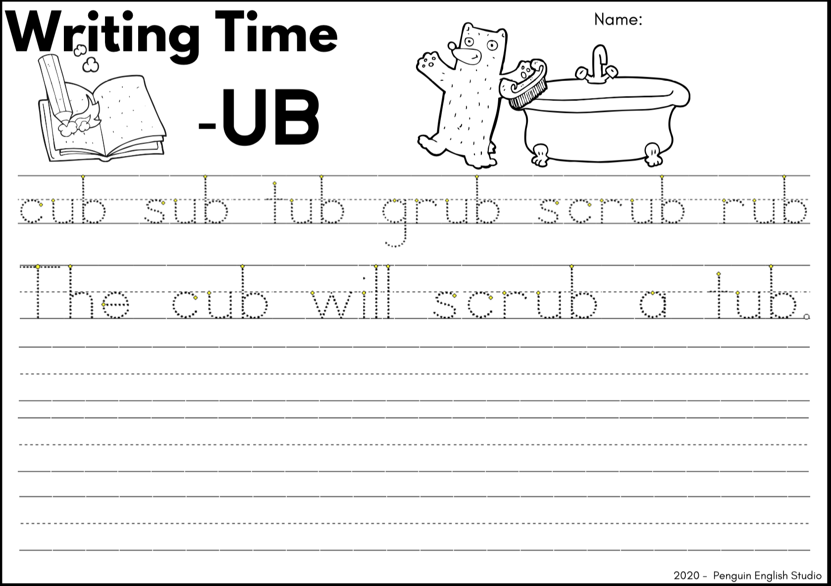 CVC Writing - Short 'u' Sound - Made By Teachers