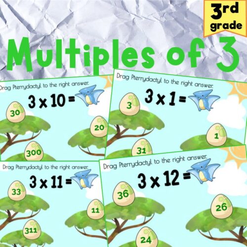 Multiplying by 3 Interactive Game *Distance Learning* - Made By Teachers