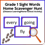 Distance Learning Grade 1 Dolch Sight Words Home Scavenger Hunt | Made ...