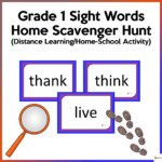 Distance Learning Grade 1 Dolch Sight Words Home Scavenger Hunt | Made ...