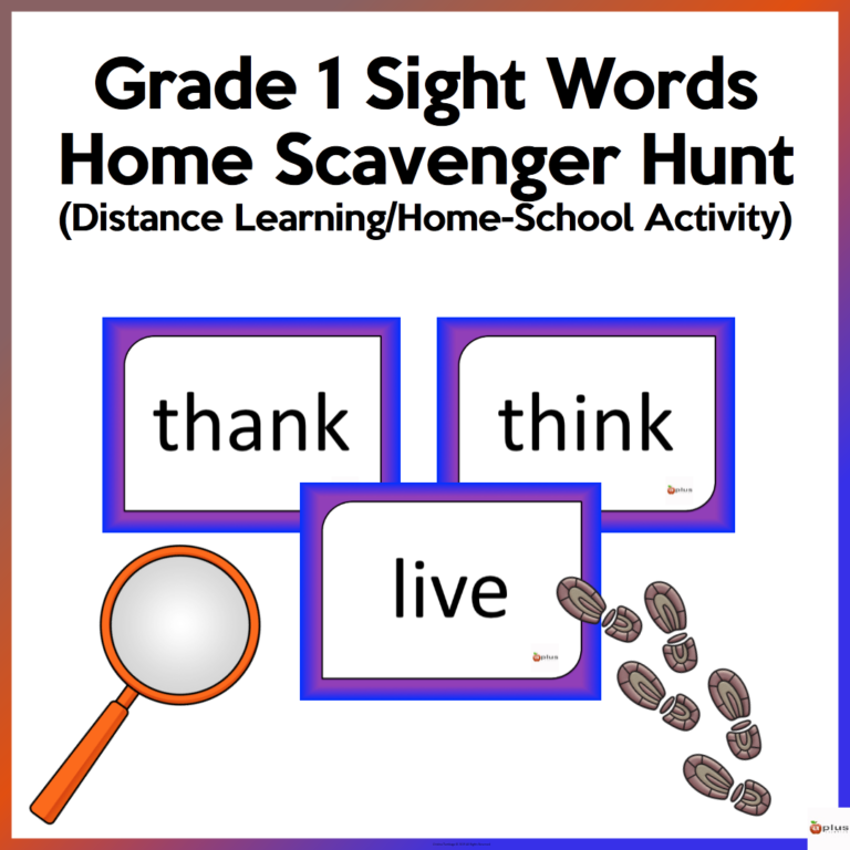 Distance Learning Grade 1 Dolch Sight Words Home Scavenger Hunt | Made ...