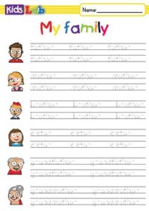 Family - Vocabulary tracing | Made By Teachers
