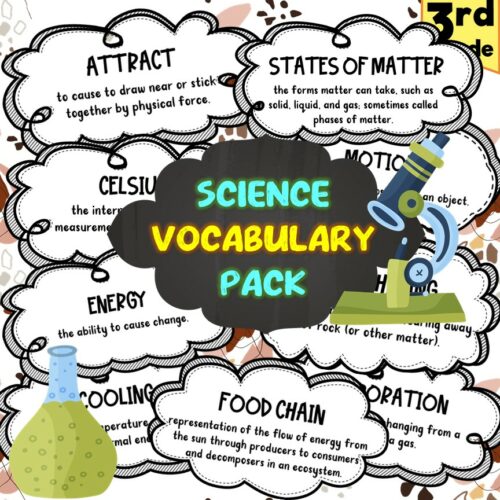 *3rd Grade* Science Vocabulary Pack for Whole Year | Made By Teachers