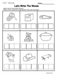 No Prep CVC Word Worksheets Kindergarten - Made By Teachers