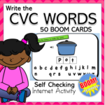 Write CVC WORDS Worksheets and BOOM Cards l Distance Learning | Made By ...