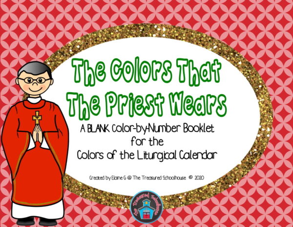 The Colors That the Priest Wears Color-by-Number Booklet in Blank ...