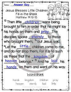 Jesus Blesses the Little Children | Made By Teachers