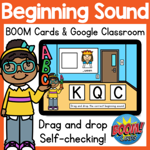 Alphabet Beginning Sound BOOM Cards & Google Classroom Distance ...