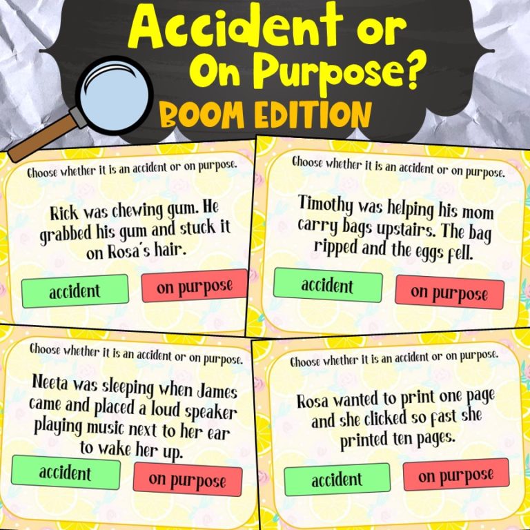 Accident or on Purpose? For Life Skills & Character Education *Distance ...