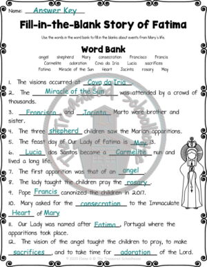 Our Lady of Fatima Worksheet and Activity Pack | Made By Teachers