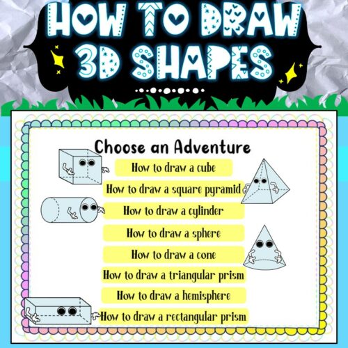 How to draw 3D Shapes BOOM Cards *Distance Learning* - Made By Teachers