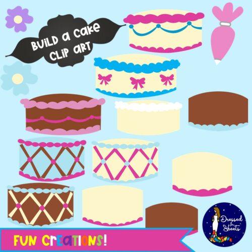 Build a Cake Clip Art - Made By Teachers