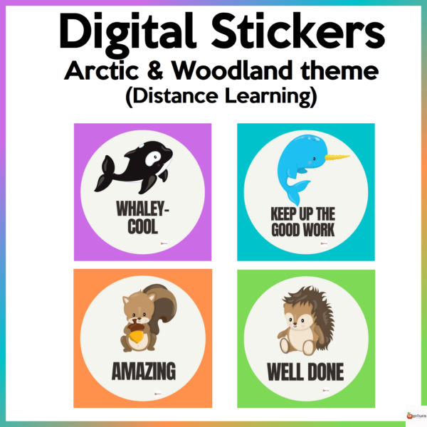 Distance Learning Digital Stickers Arctic and Woodland Theme | Made By ...