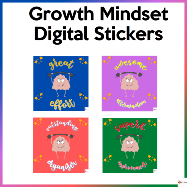 Growth Mindset Digital Stickers Distance Learning | Made By Teachers