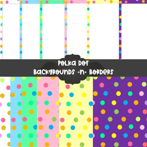 Polka Dot Borders and Backgrounds | Made By Teachers