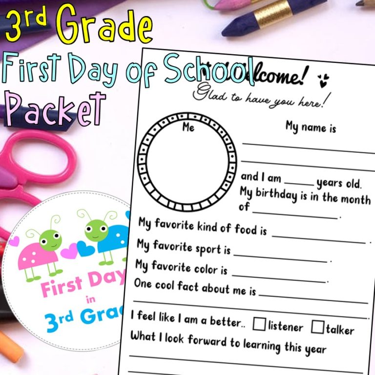 3rd grade First Day of School Packet | Made By Teachers