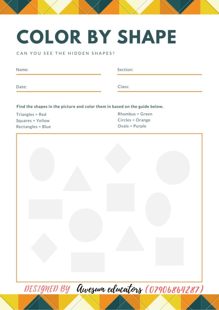 Colour by Shape | Made By Teachers