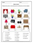 Dans le Salon (French living room) distance learning worksheet | Made ...