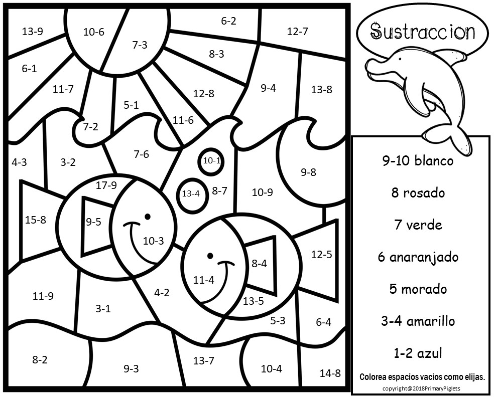 Spanish Color By Number Free Printable Printable Word Searches