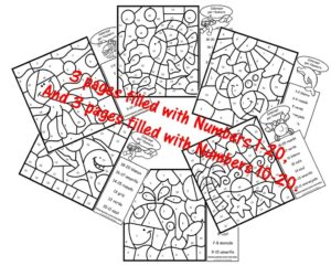 SPANISH SUMMER OCEAN COLOR BY NUMBER ADDITION SUBTRACTION ...