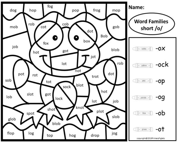 Color by Number Math Facts and Word Families Pond Life Bundle | Made By ...