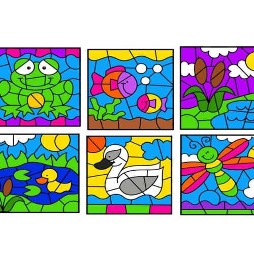 Color by Number Math Facts and Word Families Pond Life Bundle | Made By ...