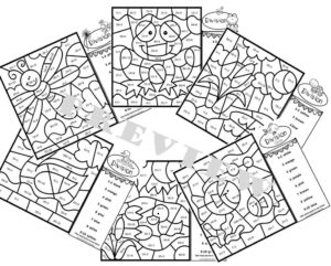 Color by Number Math Facts and Word Families Pond Life Bundle | Made By ...