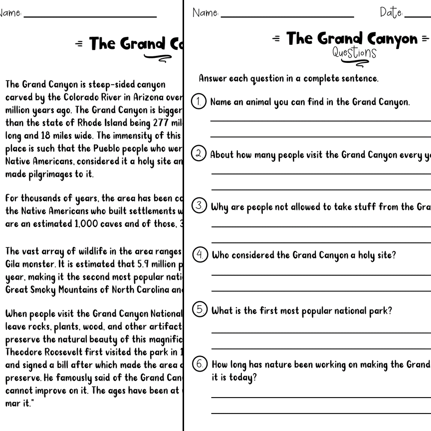 The Grand Canyon part of Landmarks in the USA Distance Learning | Made ...