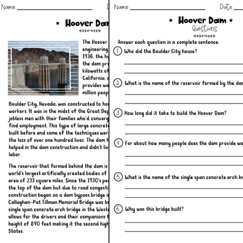 Hoover Dam part of Landmarks in the USA Distance Learning | Made By ...
