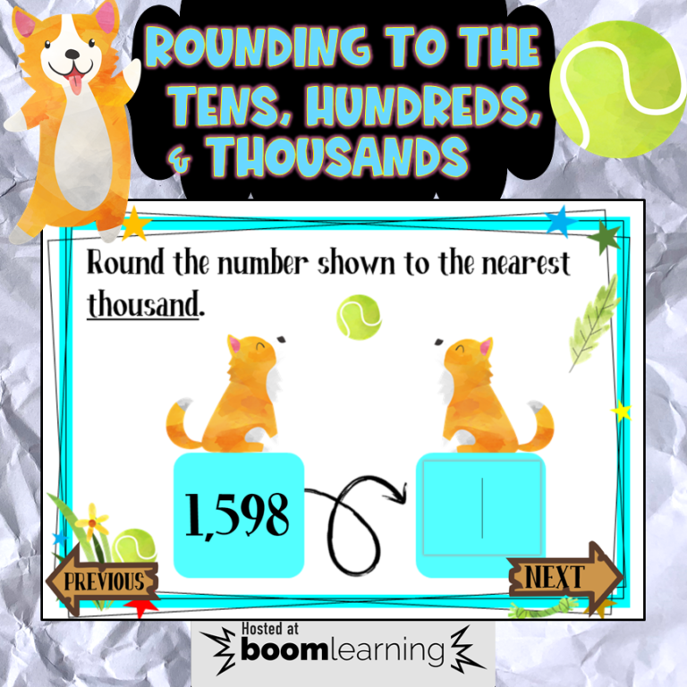 Rounding to tens, hundreds, and thousands BOOM Cards Distance Learning ...