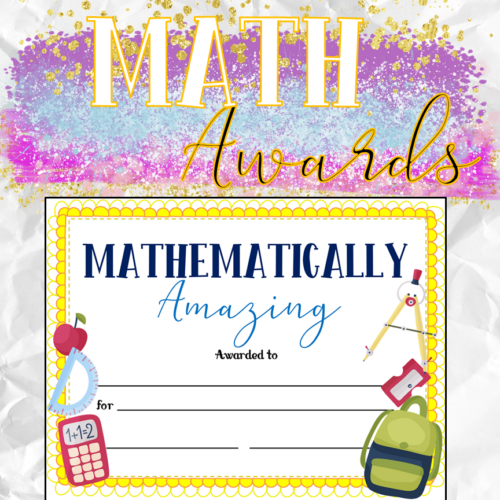 Editable Math Awards | Made By Teachers