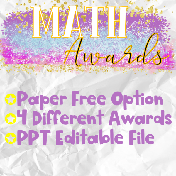 Editable Math Awards - Made By Teachers