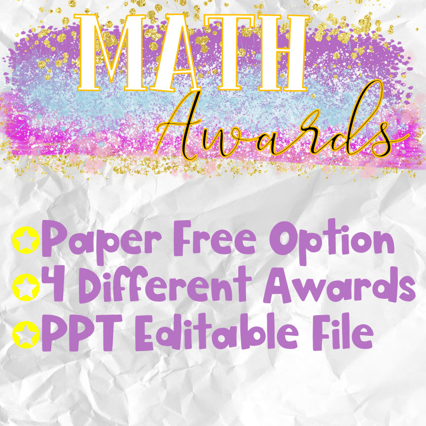 Editable Math Awards - Made By Teachers