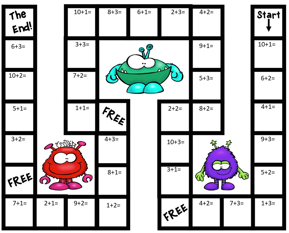 Addition Facts Games Monsters Edition Made By Teachers