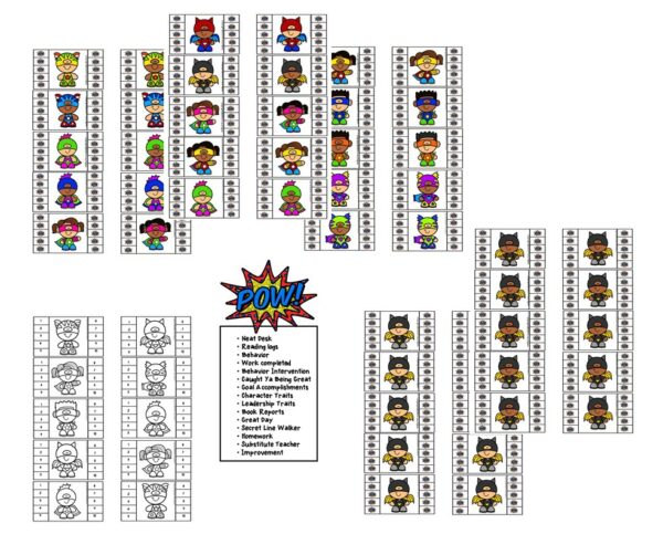 Addition Game & Punch Cards Superheros Bundle - Made By Teachers