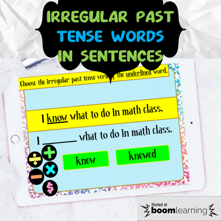 Irregular Past Tense Verbs In A Sentence Made By Teachers