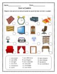 Dans la Chambre (French bedroom) Distance learning worksheets | Made By ...