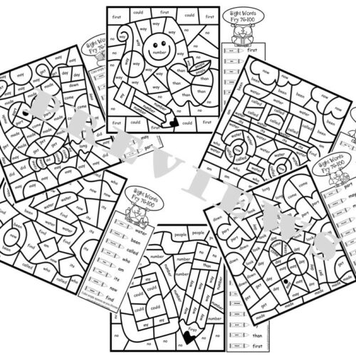 Back to School Color by Sight Word Bundle | Made By Teachers