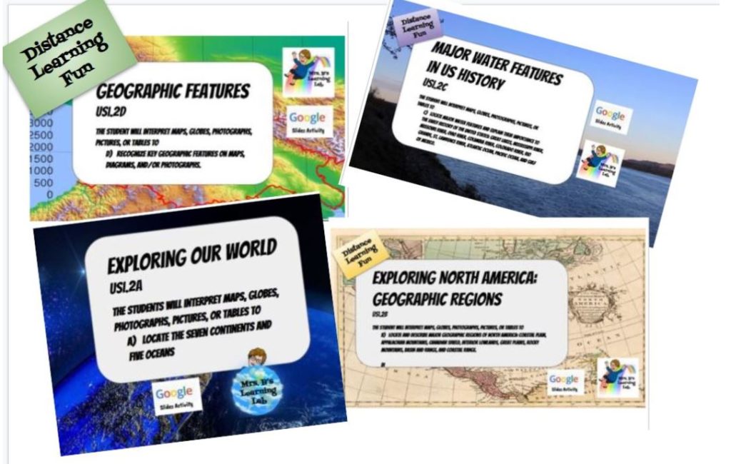US History Geography Bundle - 4 Digital Lessons | Made By Teachers