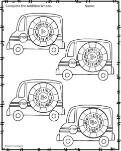 Addition and Subtraction Worksheets | Back to School | Addition Wheels ...